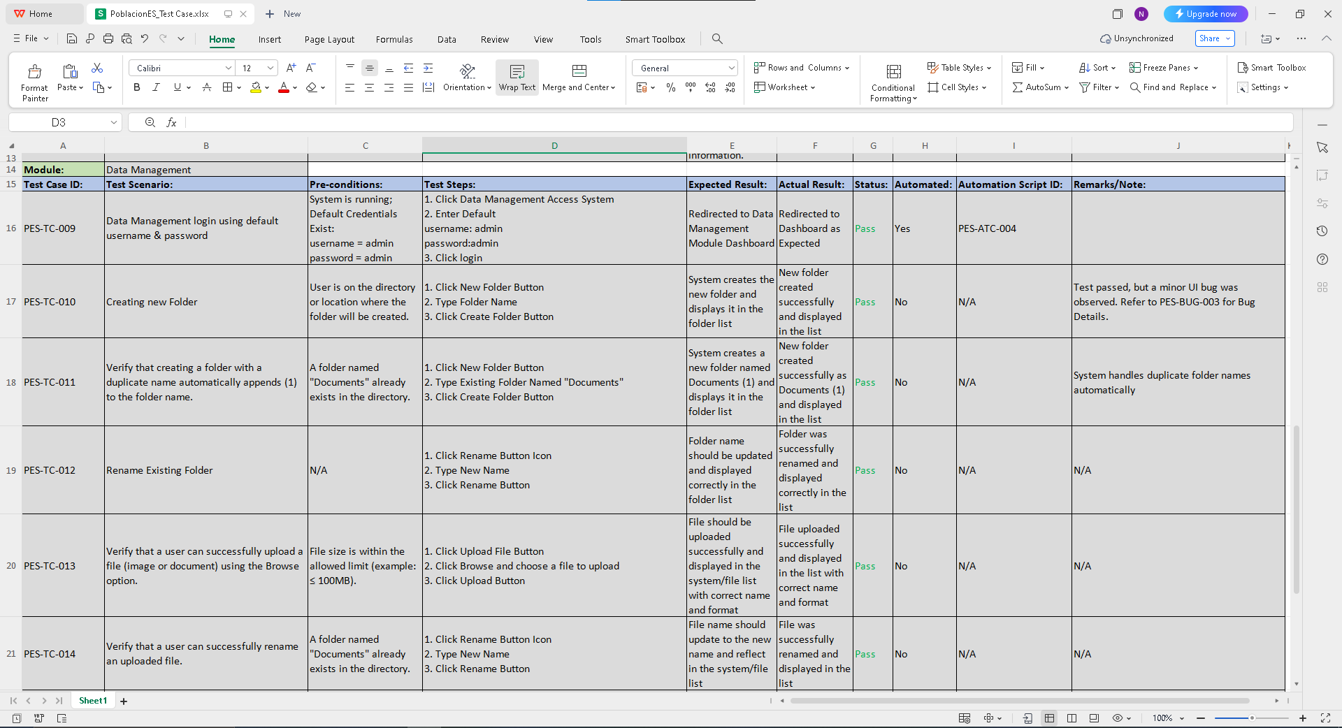 Manual and Automation QA for Poblacion Elementary School Portal